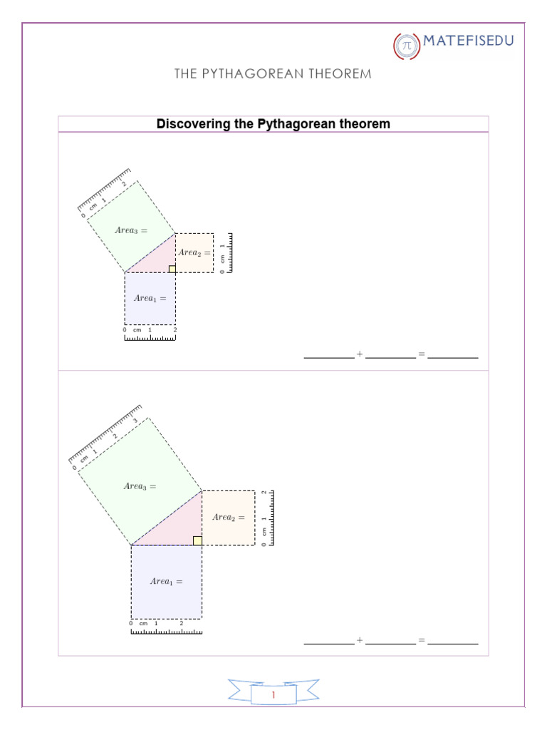 The Pythagorean Theorem | PDF | Area | Elementary Geometry