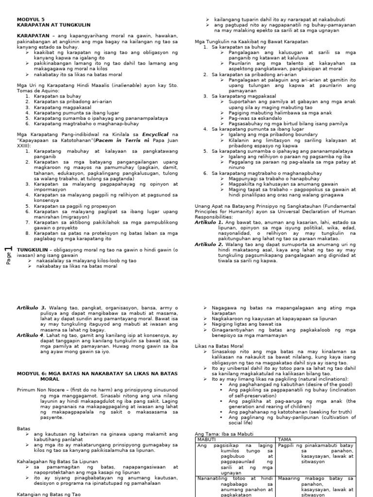 Second Quarter Lecture Esp9 | PDF