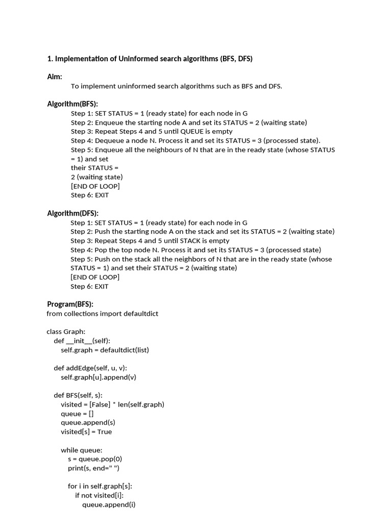 Aiml Lab Manual Updated Exp1 | PDF | Queue (Abstract Data Type) | Mathematical Relations