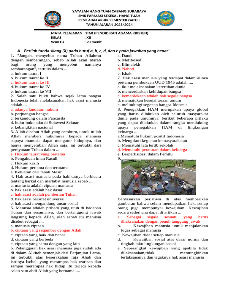 Pas Agama Kristen Kelas Xii | PDF