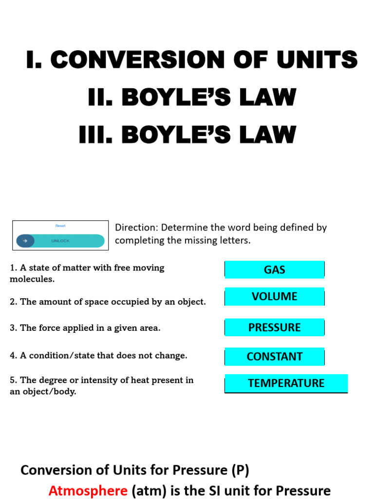 Boyle's and Charles' Law Explained | PDF | Pascal (Unit) | Gases