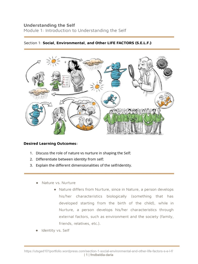 M1 Section 1 - Social, Environmental & Other Life Factors | PDF ...