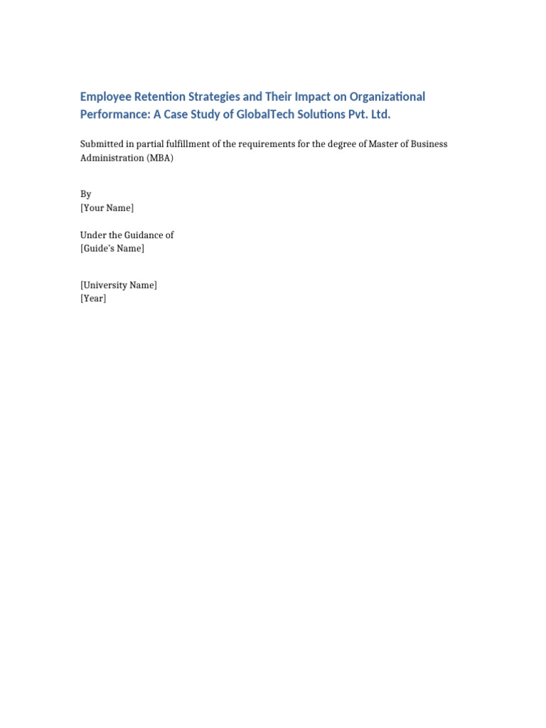 Complete Employee Retention Report | PDF | Employee Retention | Employment