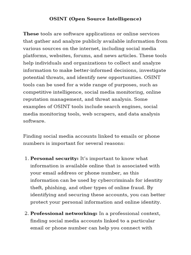 OSINT | PDF | Popular Culture & Media Studies | Social Media