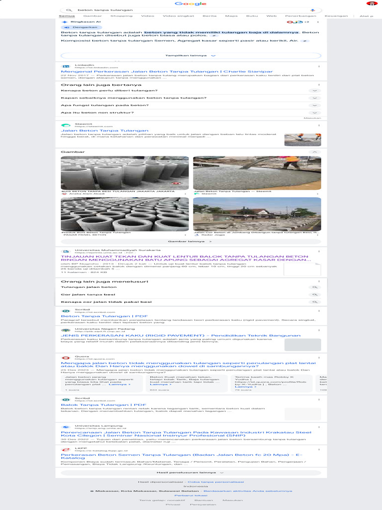 Beton Tanpa Tulanganfrkazpl, WS, Ps | PDF