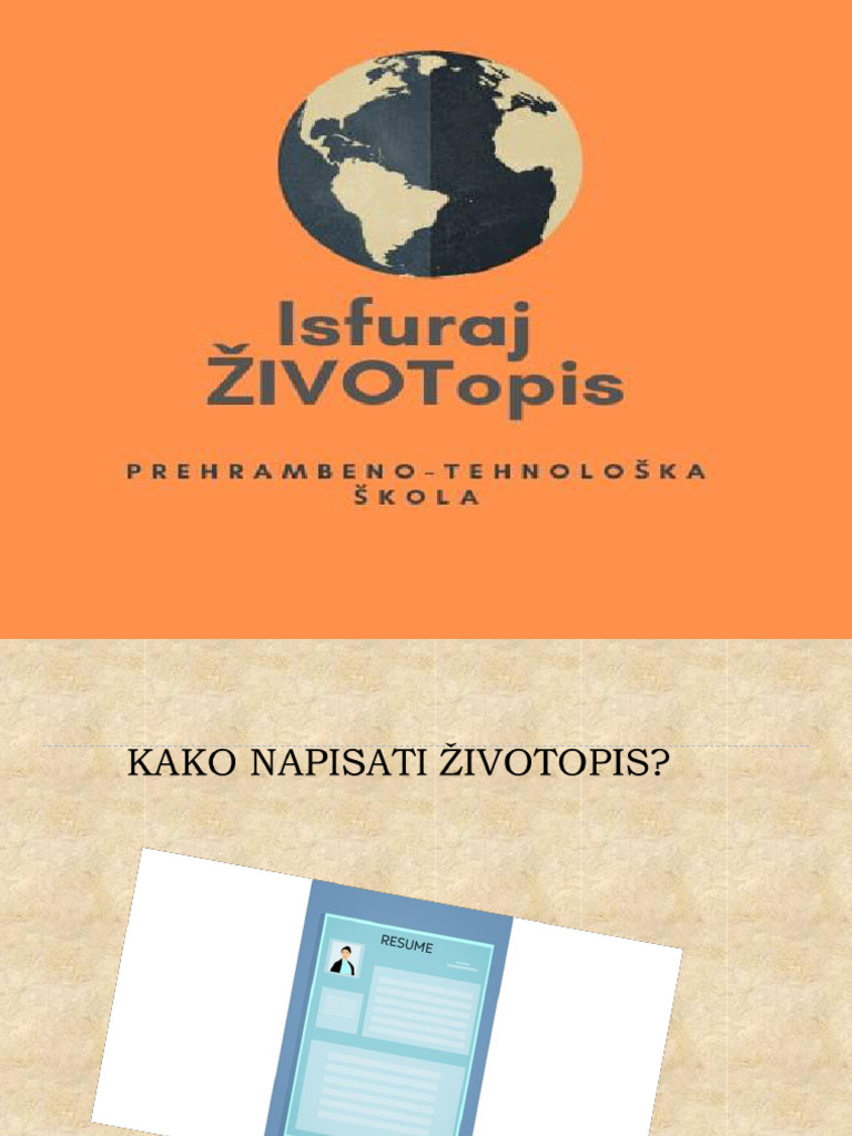 KAKO NAPISATI ŽIVOTOPIS .CV | PDF