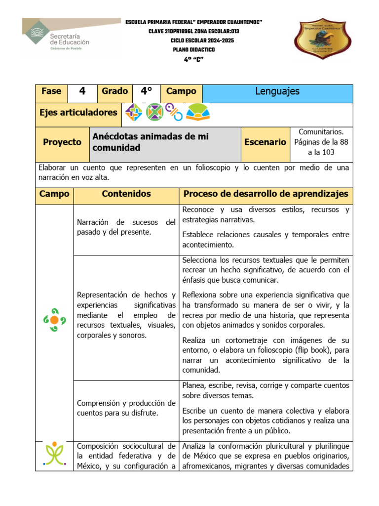 Anécdotas Animadas de Mi Comunidad | PDF | Educación primaria | Narración