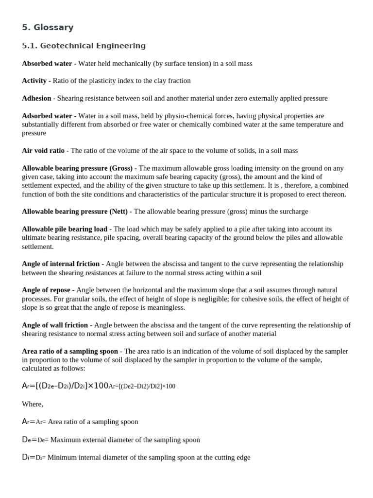 Glossary Geotecnical | PDF | Soil Mechanics | Soil