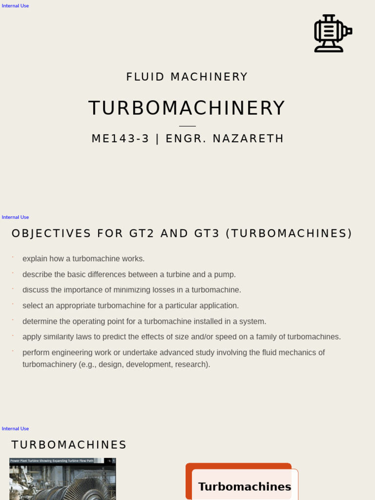 GT2.1 Turbomachinery and Hydraulic Lines | PDF | Turbomachinery | Mechanical Engineering