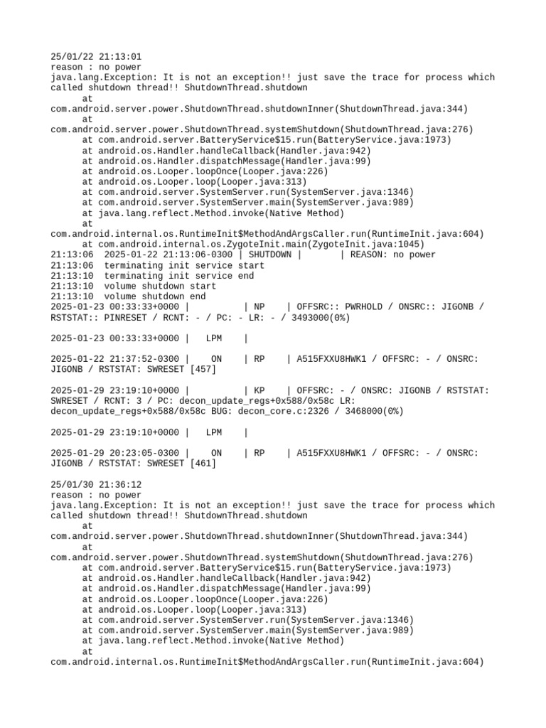 Power Off Reset Reason | PDF | Embedded Linux Distributions | Mobile Linux