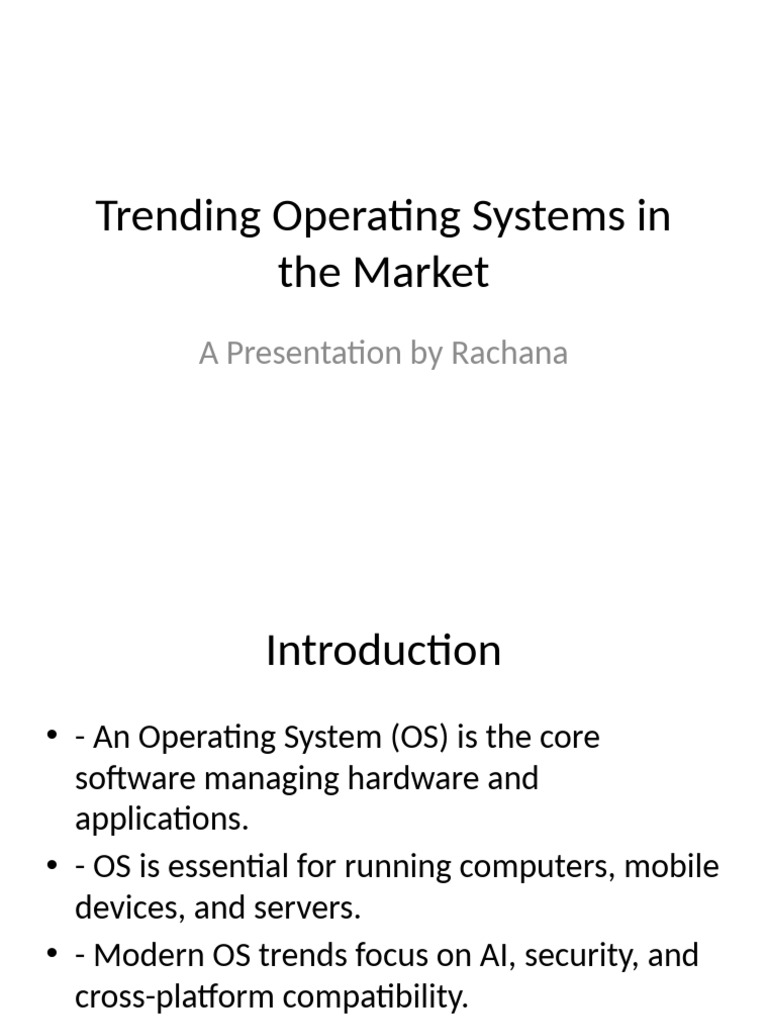 Top Trending Operating Systems 2023 | PDF