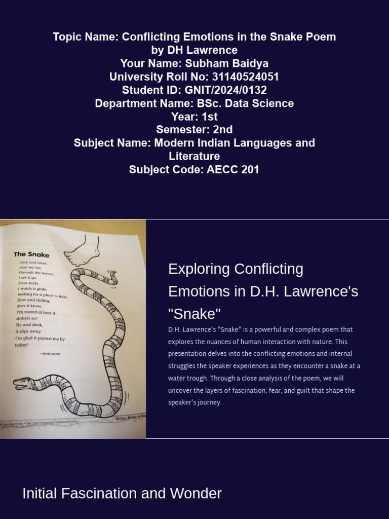 Exploring Emotions in "Snake" | PDF | Empathy | Fear