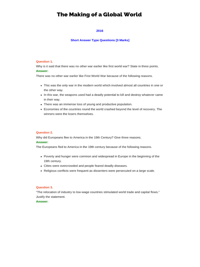 The Making of Global World 3 | PDF | Balance Of Trade | Silk Road