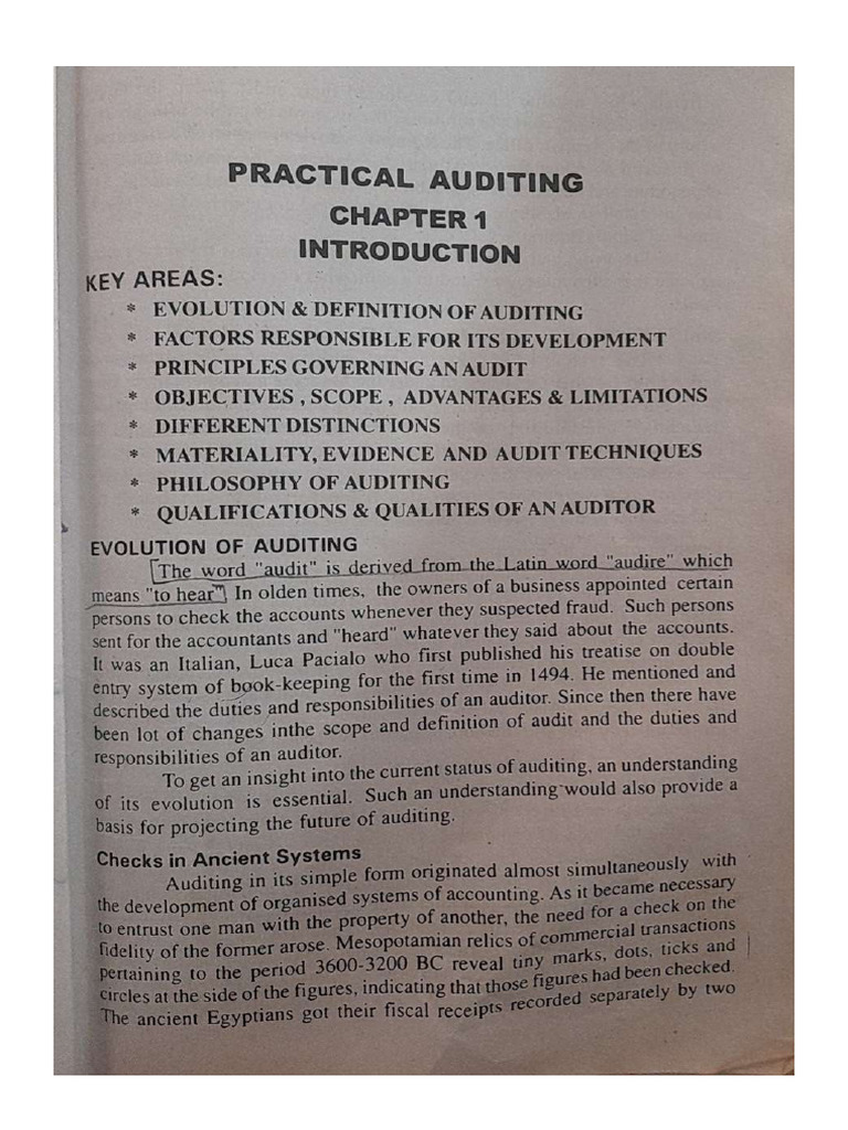 Auditing Unit-1 - Edited | PDF