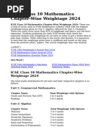 CBSE Class 10 Blueprint 2025 - Chapter Wise Marking Scheme NCERT | PDF ...
