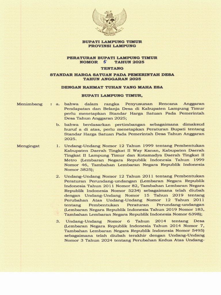 Perbub Shs 2025 | PDF