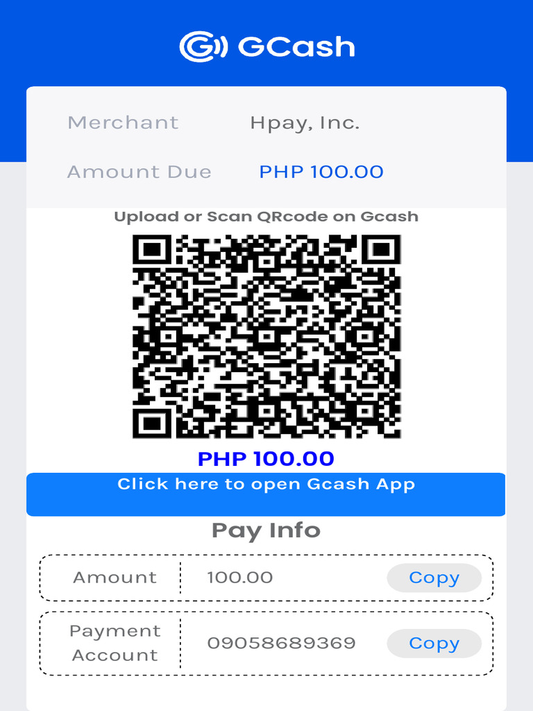 Gcash Payment Instructions for Hpay | PDF