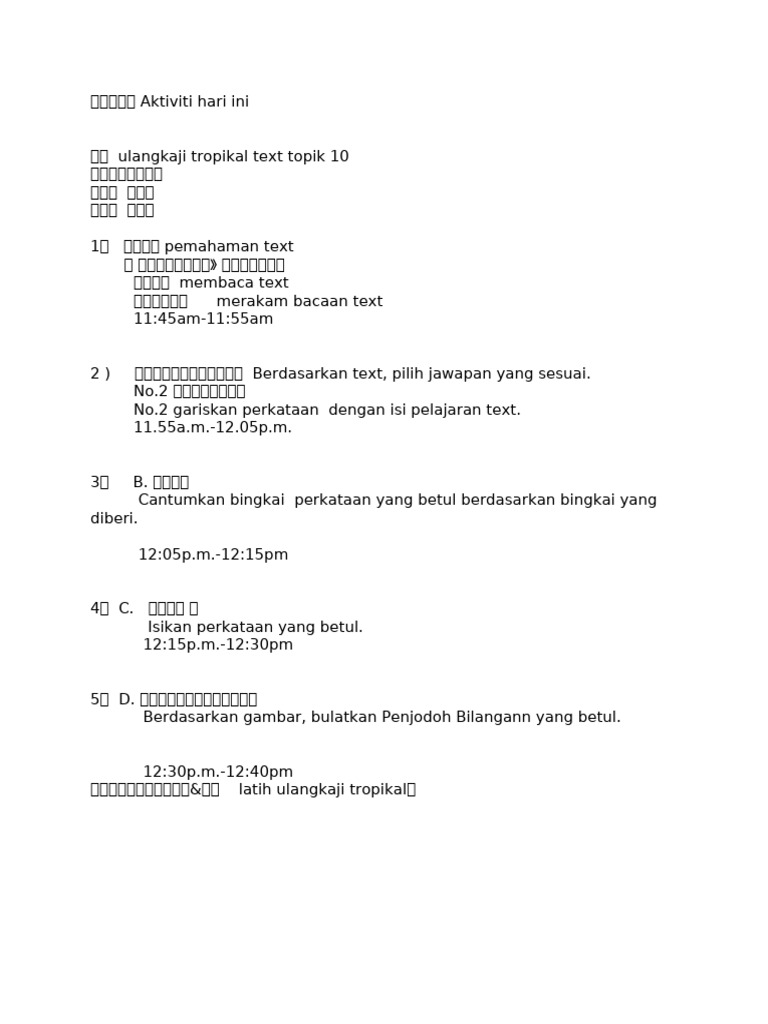 aktivti- 1 NOV -Isnin | PDF