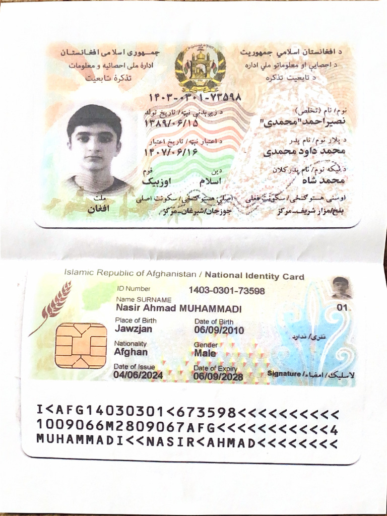 Islamic Republic of Afghanistan National Identity Card-3 | PDF
