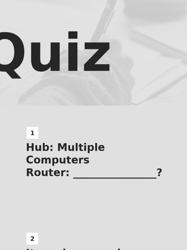 Networking Quiz: Concepts & Devices | PDF