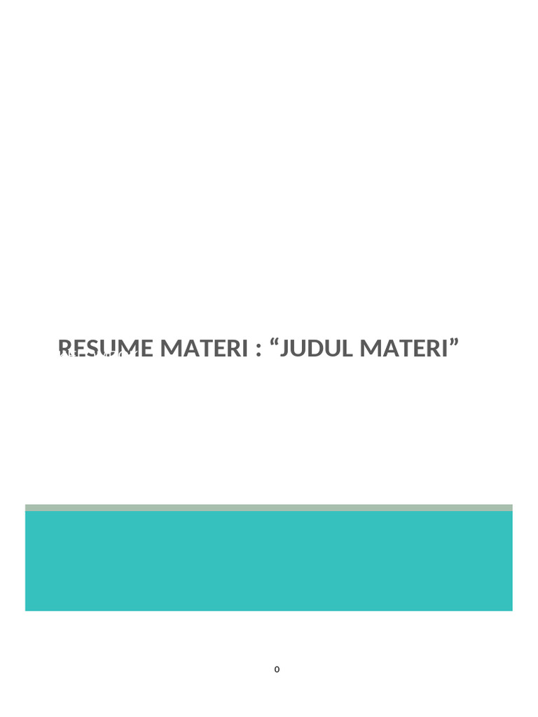 Format Ringkasan Materi | PDF