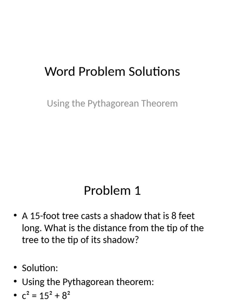 Word Problems Solutions | PDF