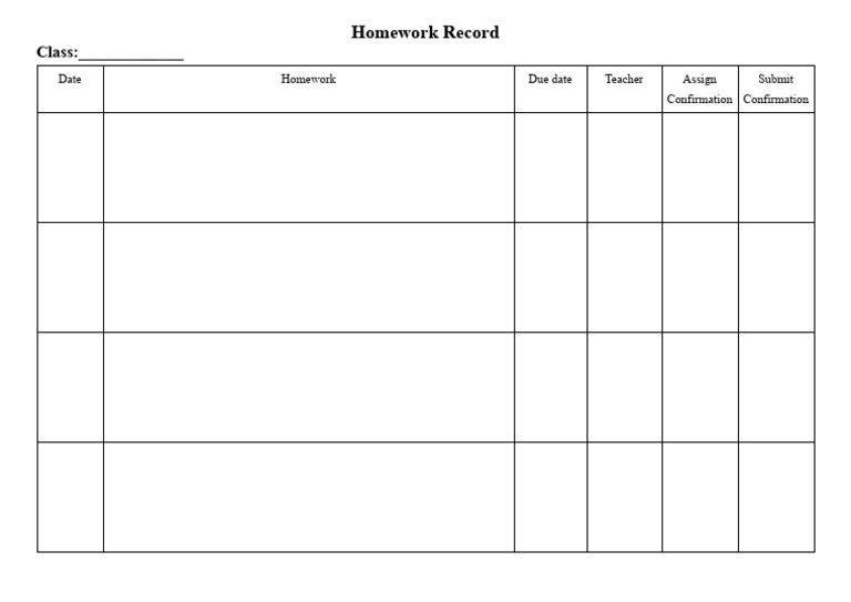 Homework Record | PDF
