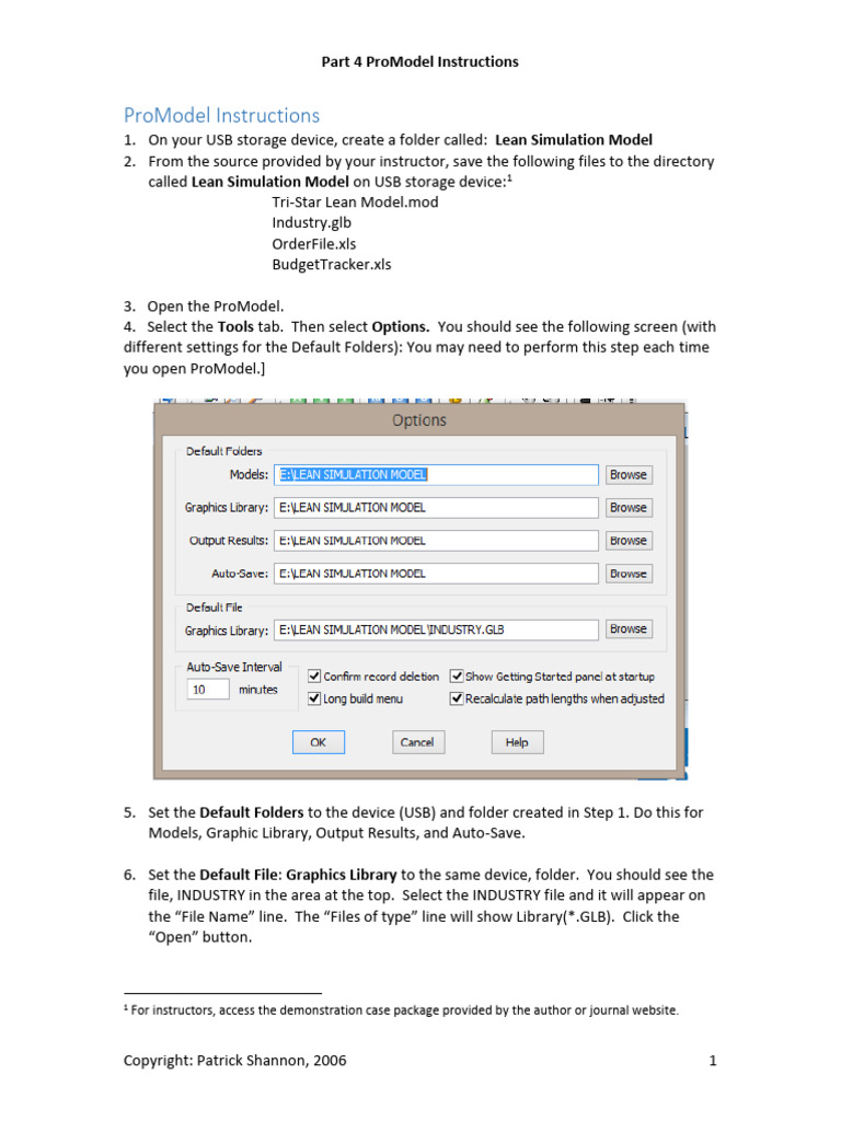 4-ProModel Instructions | PDF | Directory (Computing) | Simulation