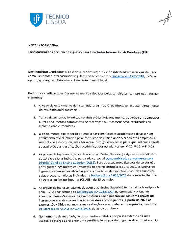 Nota Informativa Eir2023 - PT | PDF
