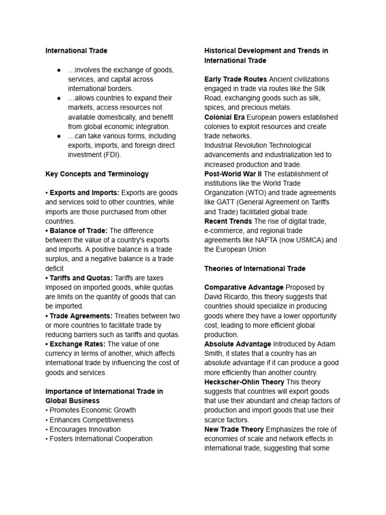 International Business and Trade | PDF | Trade | Franchising