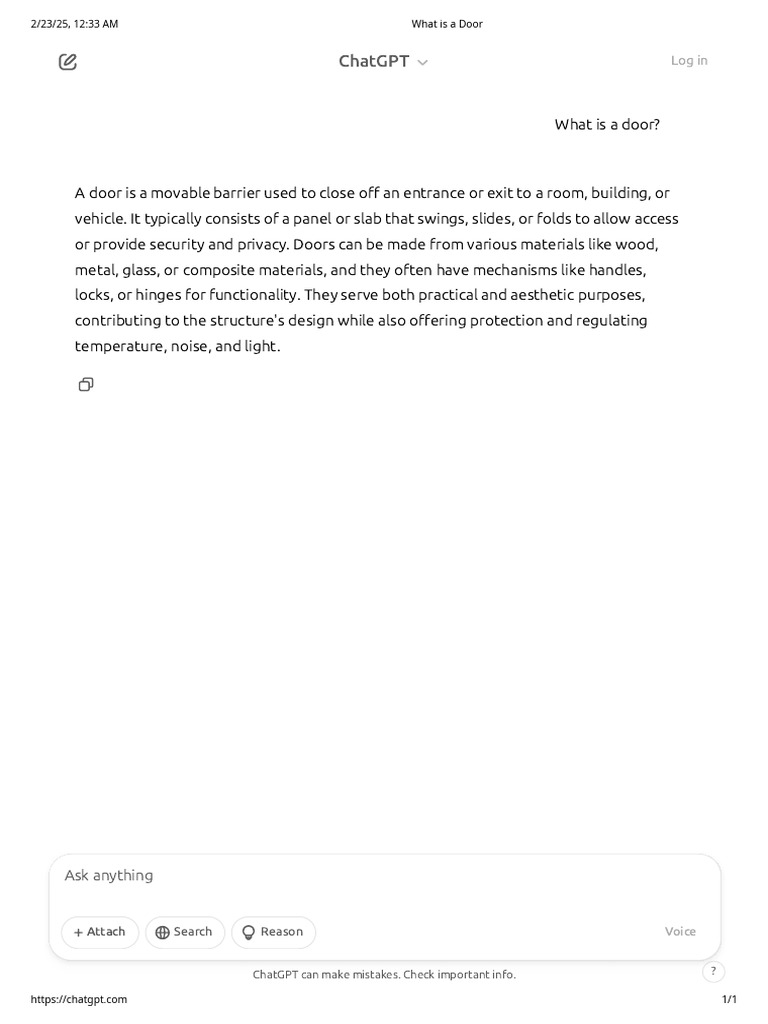 Understanding Doors: Types and Functions | PDF