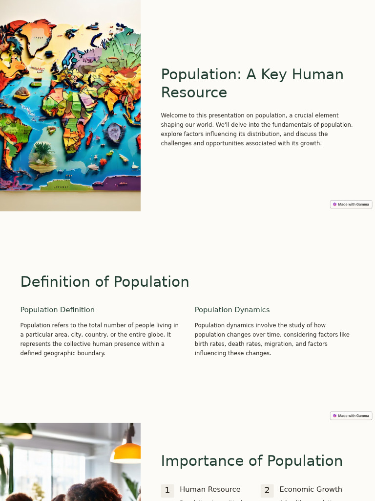 Population a Key Human Resource | PDF | Population Growth ...