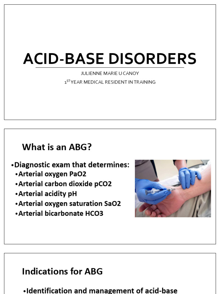 Acid Base Disorders | PDF | Bicarbonate | Intensive Care Medicine