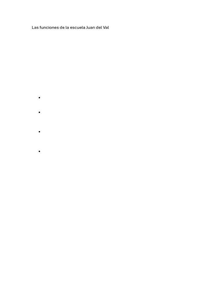 B Resumen Las Funciones de La Escuela Juan Del Val | PDF | Escuelas | Aprendizaje
