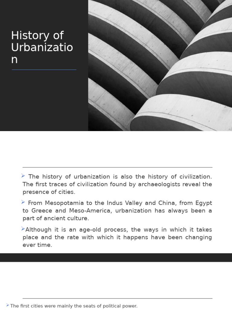 History of Urbanizatio N | PDF | Urbanization | Civilization