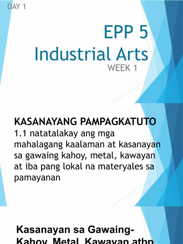 Gr5 Epp Ia Week 1 | PDF