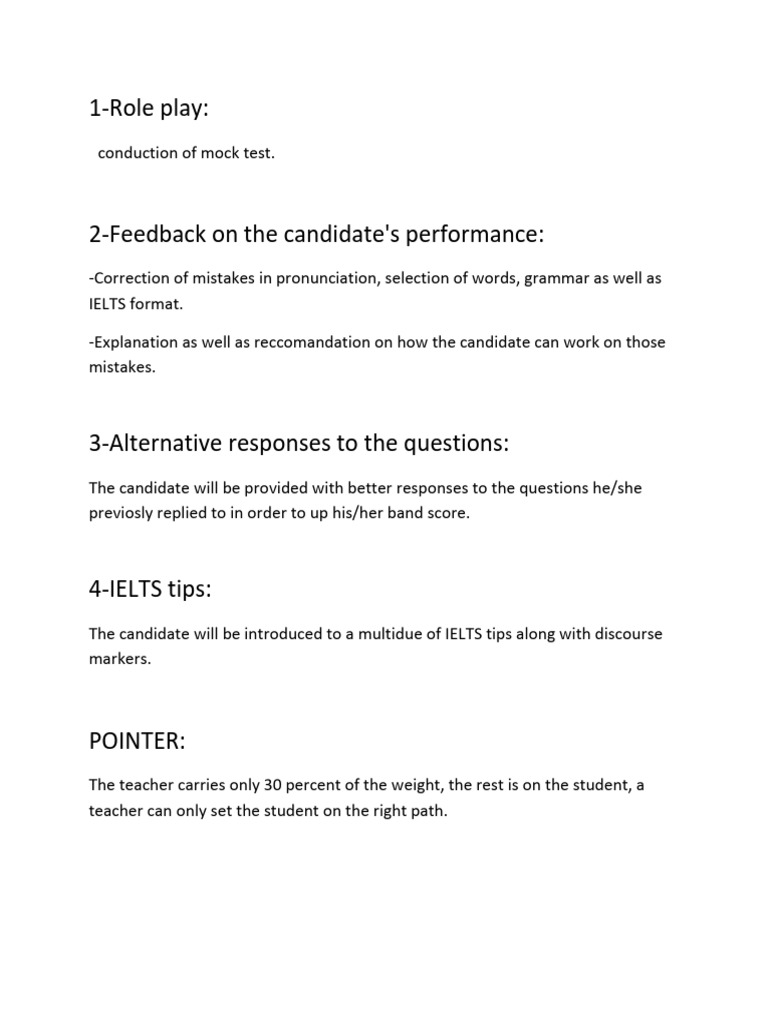 IELTS Mock Test and Feedback Guide | PDF