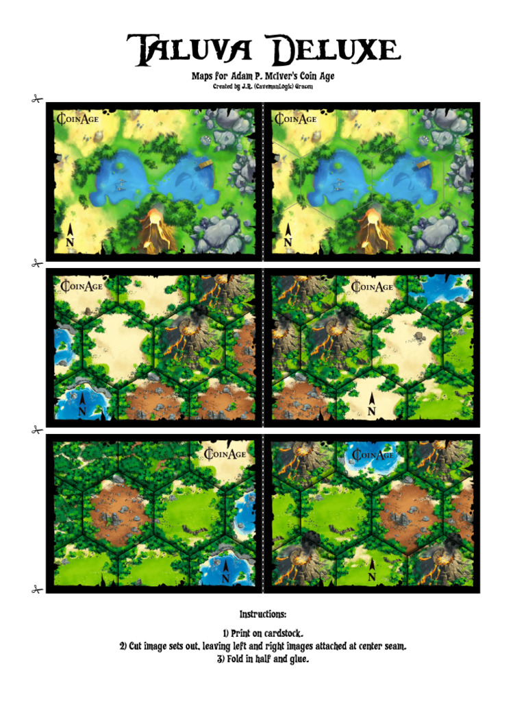 Taluva Deluxe Maps for Coin Age Game | PDF