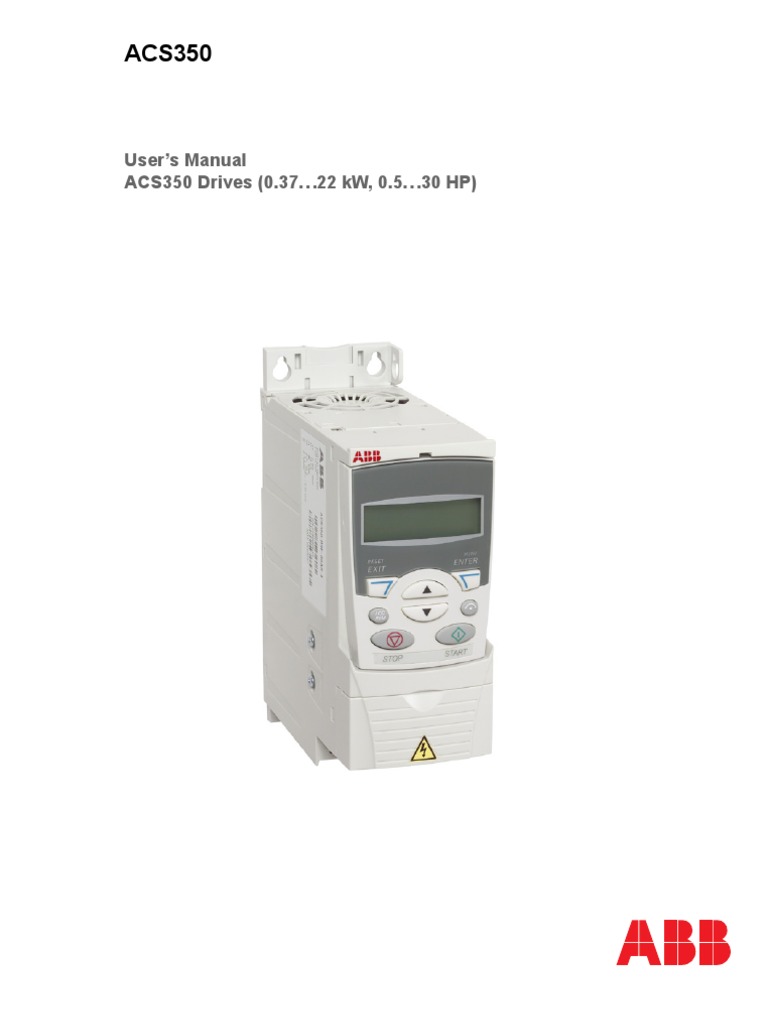 ABB Drives ACS350 User Manual | PDF | Electric Motor | Electronic ...