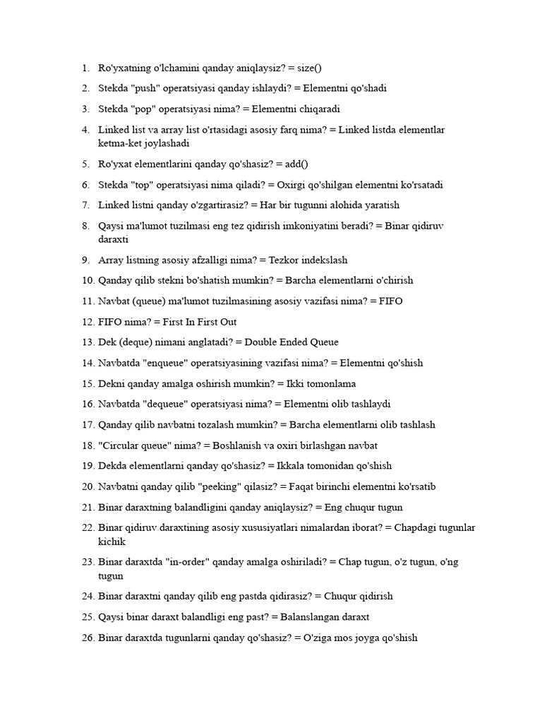 Algoritm Javobi | PDF