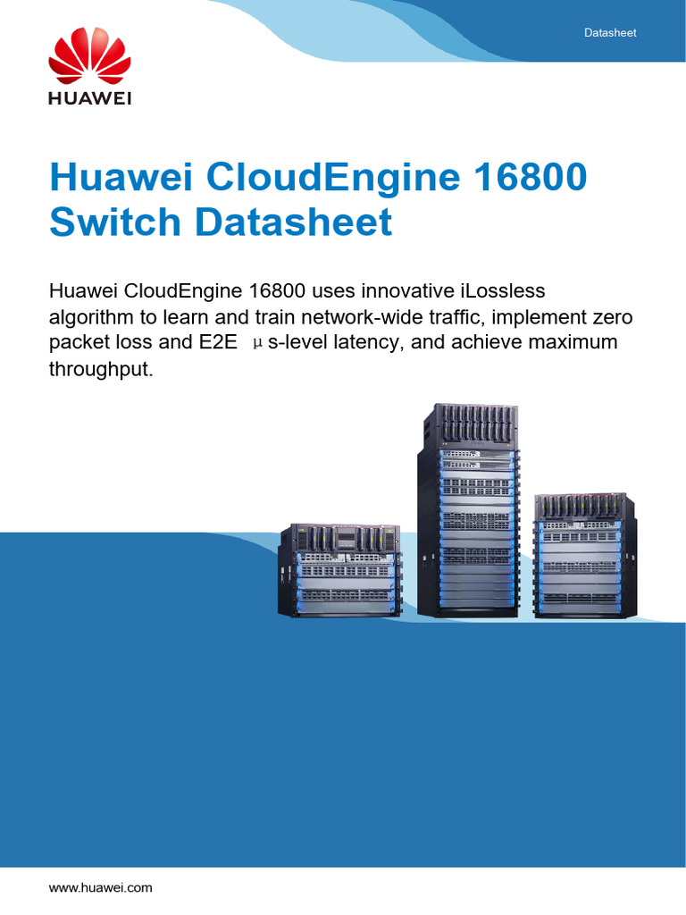 CloudEngine 16800 Data Center Switch Datasheet | PDF | Computer Network | Network Congestion