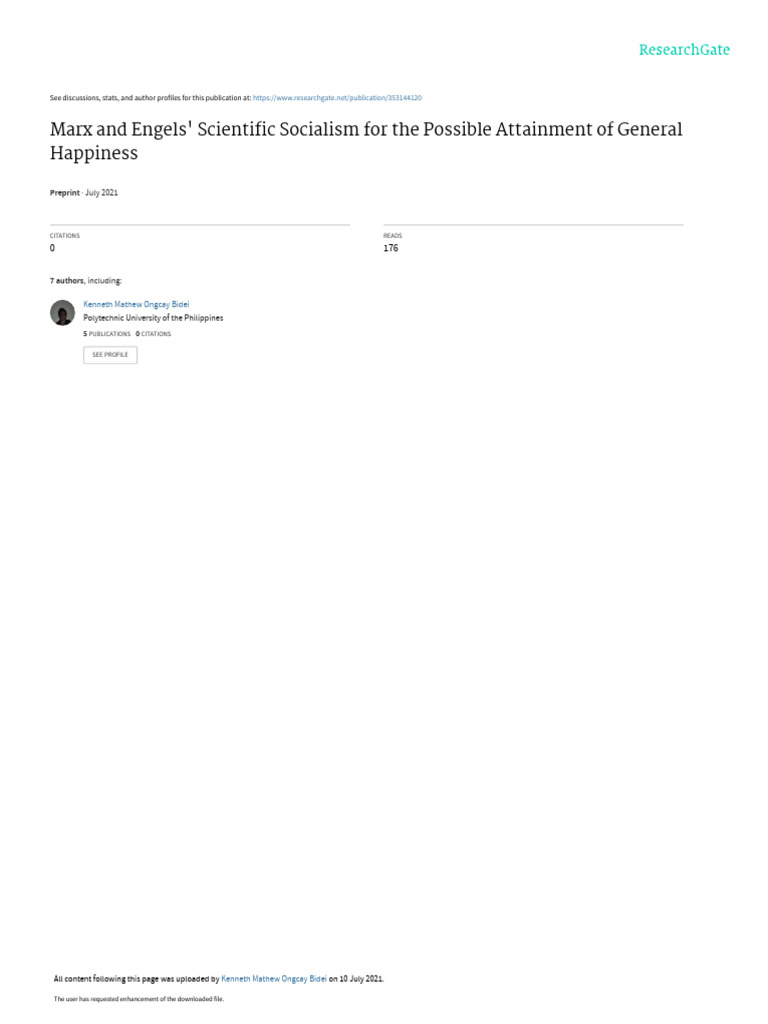 BIDEI FinalPaper | PDF | Karl Marx | Socialism