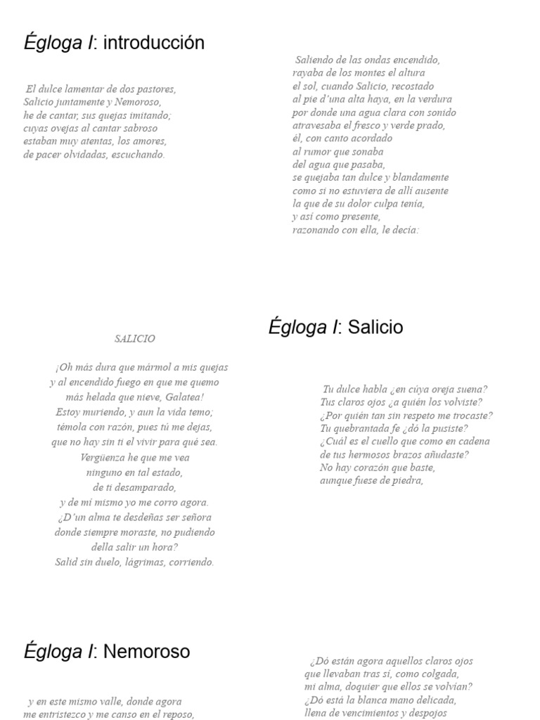 Lamento de Salicio y Nemoroso | PDF