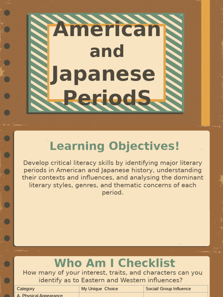 American and Japanese Literary Periods | PDF