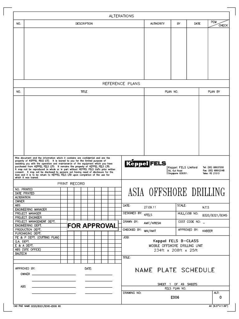 B320-E006 Rev 0 Name Plate Schedule | PDF | Radiator | Stainless Steel