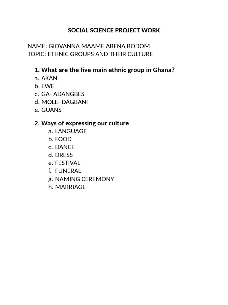 Social Science Project Work | PDF