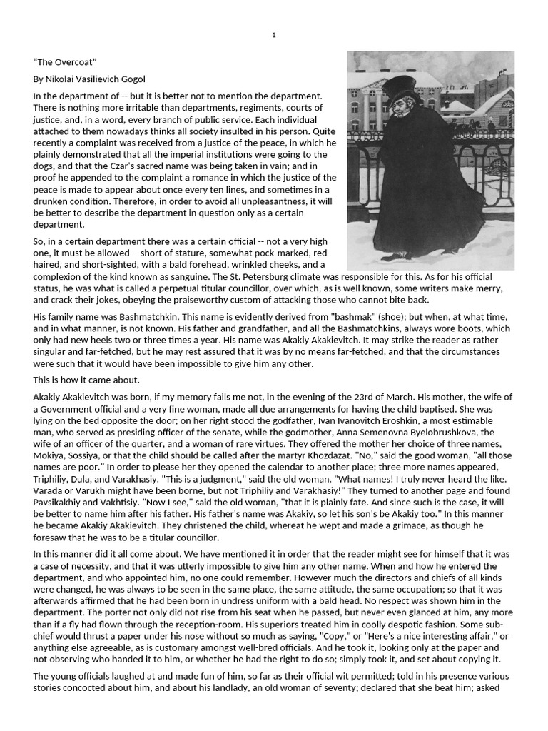 The Overcoat Full Text | PDF