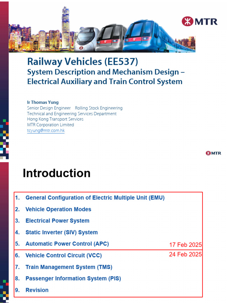 EE537-2025-Module 5 - Electrical Auxiliary and Train Control System | PDF | Power Inverter ...