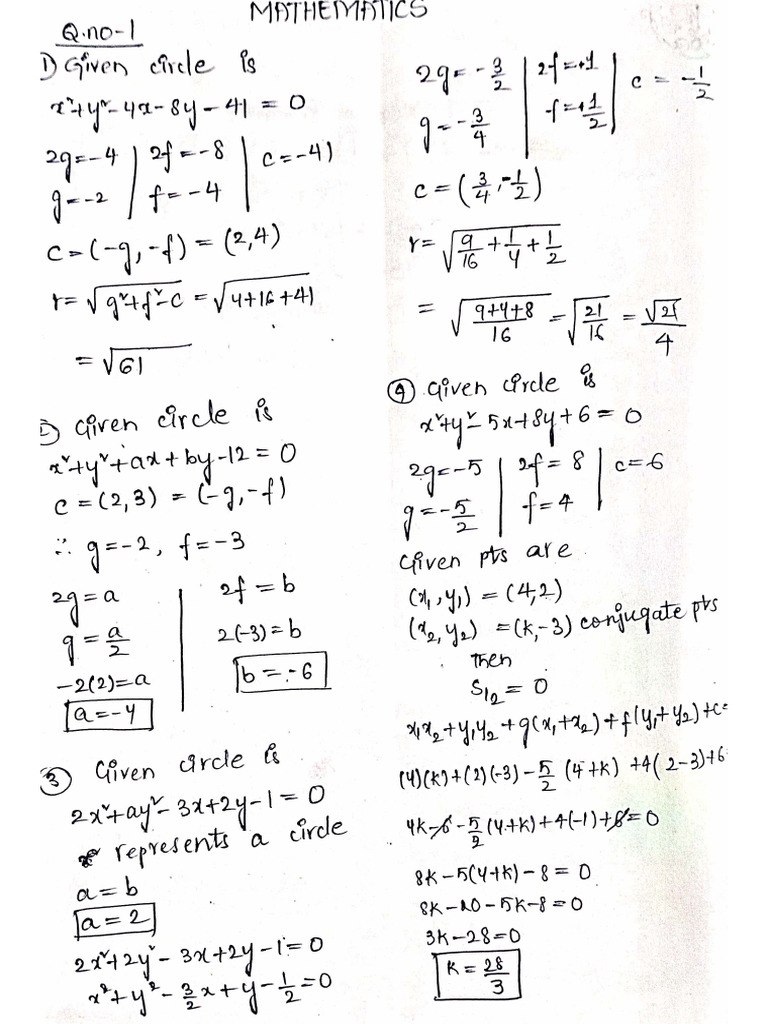 Maths 2B (2 Marks) | PDF