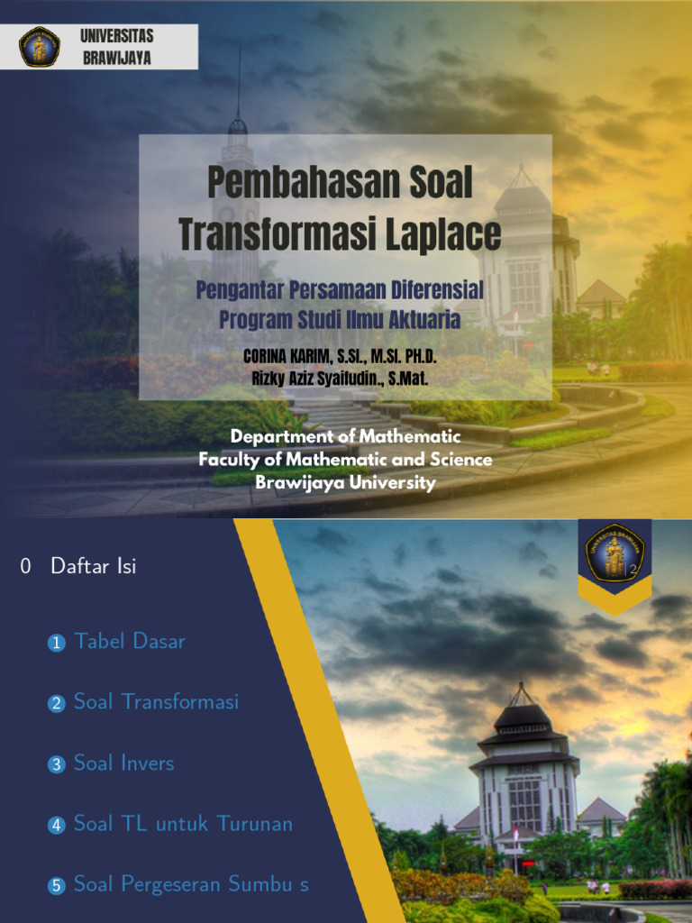 Contoh Soal Transformasi Laplace | PDF